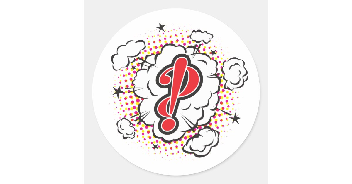 InterroBANG Classic Round Sticker | Zazzle