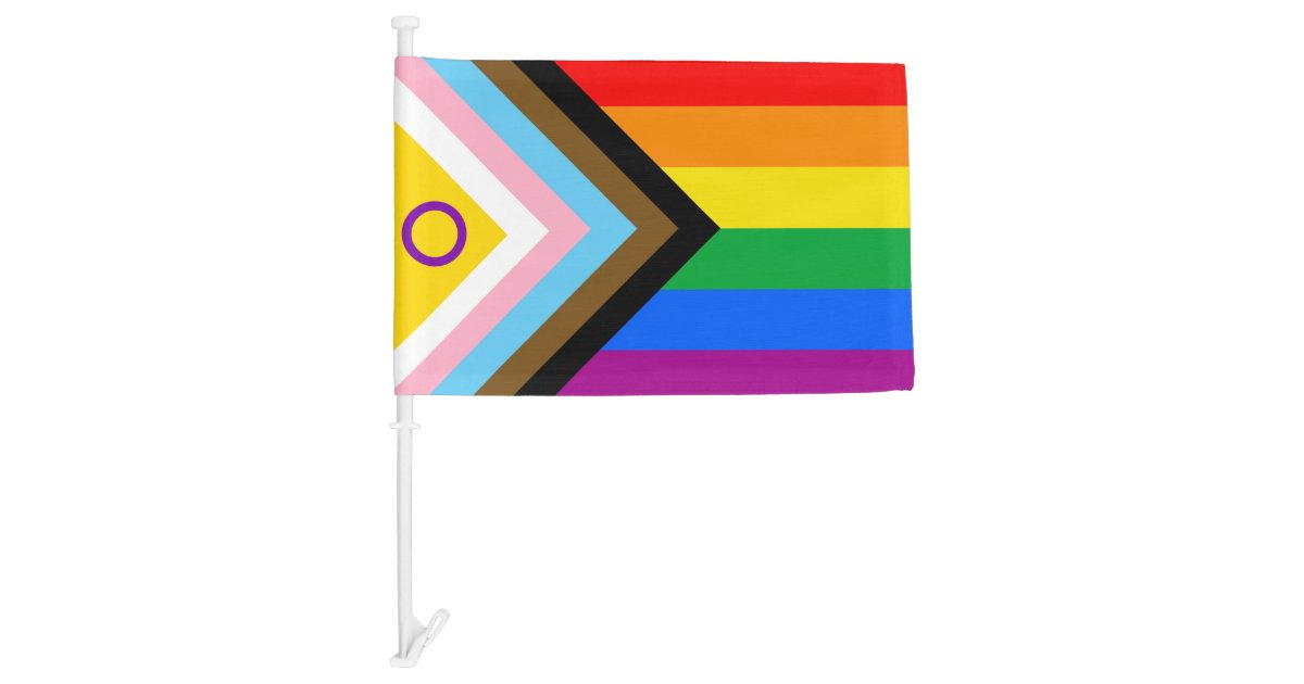 Intersex Inclusive Progress Pride Car Flag | Zazzle