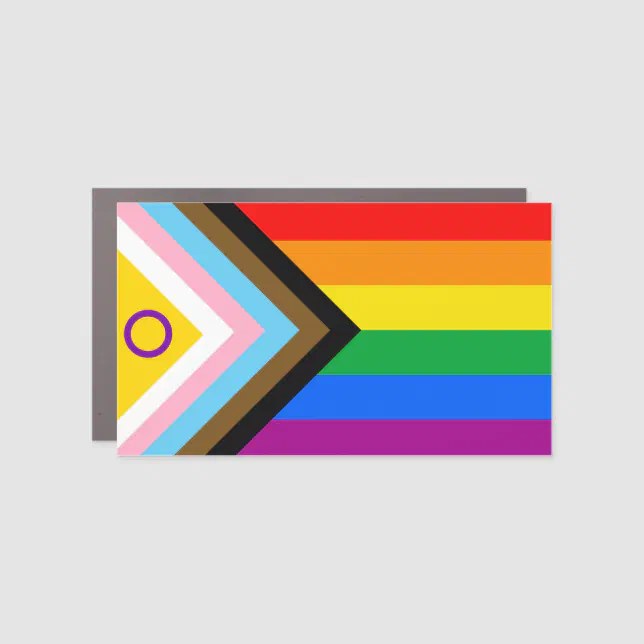 Intersex Inclusive Progress Pride Flag Car Magnet | Zazzle
