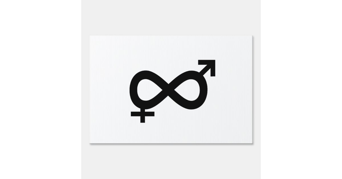 INTERSEX INFINTE SYMBOL YARD SIGN | Zazzle