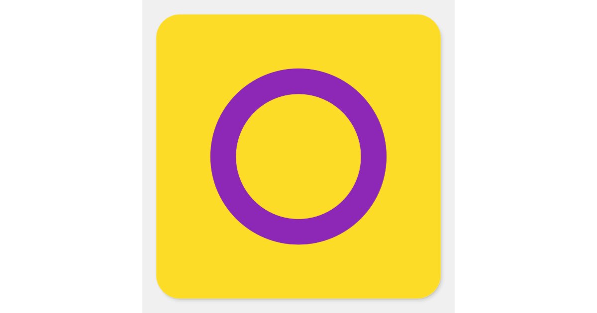 Intersex Pride Flag Square Sticker | Zazzle