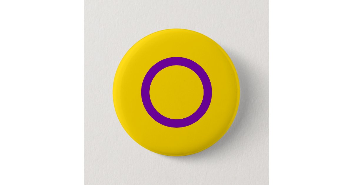 Intersex Pride Yellow Purple Circle Flag Button Zazzle