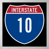 Interstate 10 poster | Zazzle