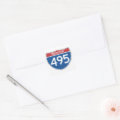 Interstate 495 Sign Square Sticker | Zazzle