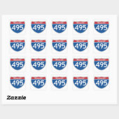 Interstate 495 Sign Square Sticker | Zazzle