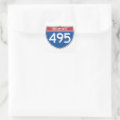 Interstate 495 Sign Square Sticker | Zazzle