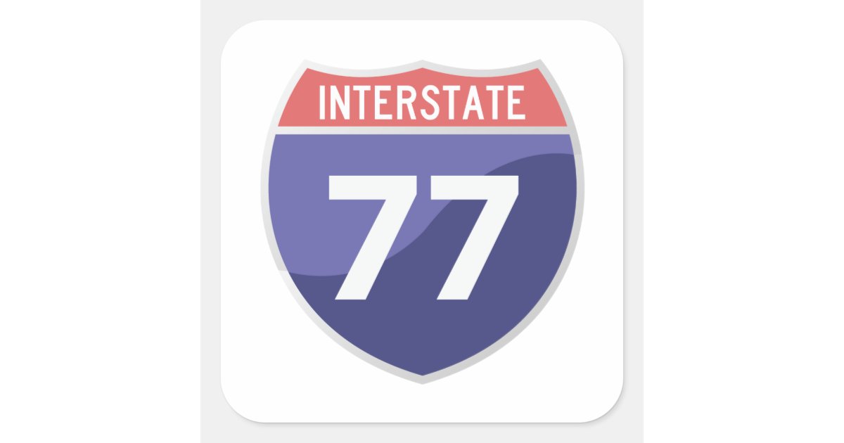 Interstate 77 (I-77) Road Trip Travel Sticker | Zazzle