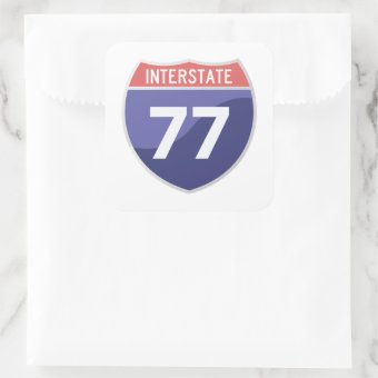 Interstate 77 (I-77) Road Trip Travel Sticker | Zazzle