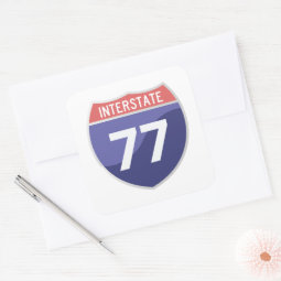 Interstate 77 (I-77) Road Trip Travel Sticker | Zazzle