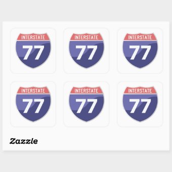 Interstate 77 (I-77) Road Trip Travel Sticker | Zazzle