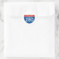 Interstate Sign 280 - California Classic Round Sticker | Zazzle