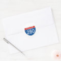 Interstate Sign 280 - California Classic Round Sticker | Zazzle