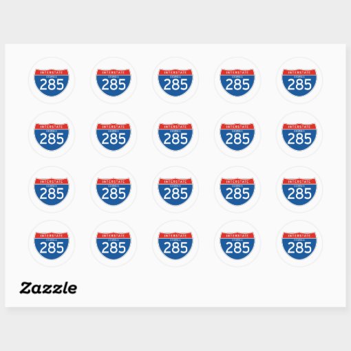 Interstate Sign 285 - Georgia Classic Round Sticker | Zazzle