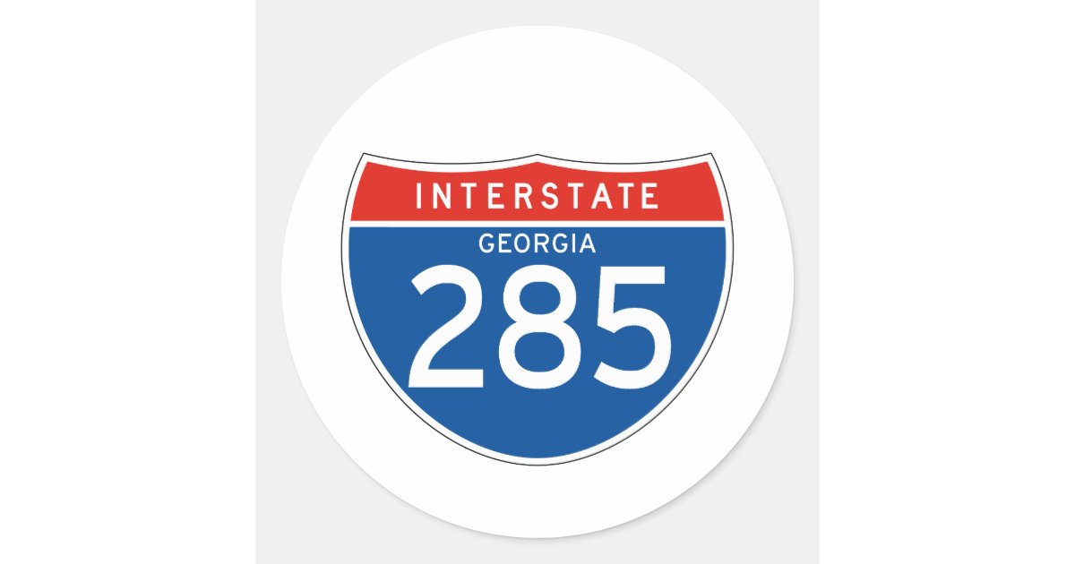 Interstate Sign 285 - Georgia Classic Round Sticker | Zazzle