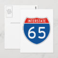Interstate Sign 65 Postcard | Zazzle