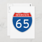 Interstate Sign 65 Postcard | Zazzle