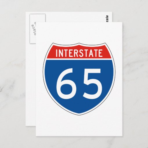 Interstate Sign 65 Postcard | Zazzle