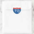 Interstate Sign 710 - California Square Sticker | Zazzle