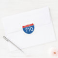 Interstate Sign 710 - California Square Sticker | Zazzle