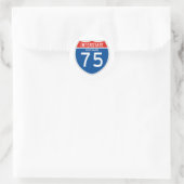 Interstate Sign 75 - Michigan Classic Round Sticker | Zazzle