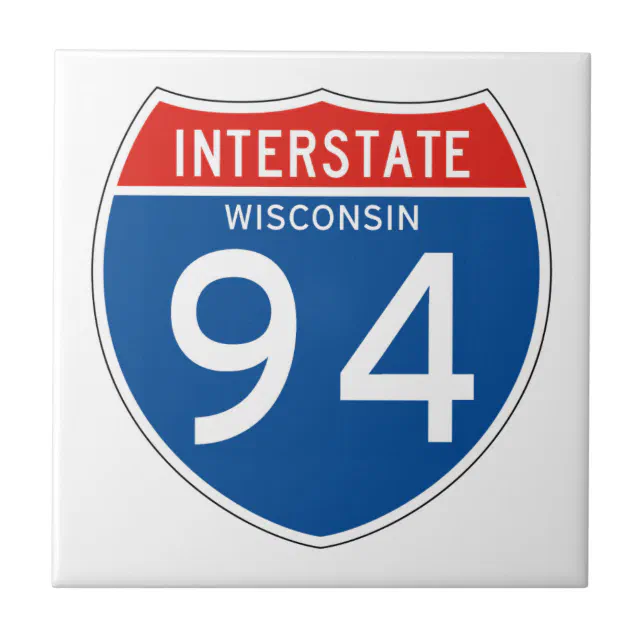 Interstate Sign 94 - Wisconsin Tile | Zazzle