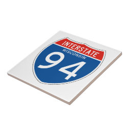 Interstate Sign 94 - Wisconsin Tile | Zazzle