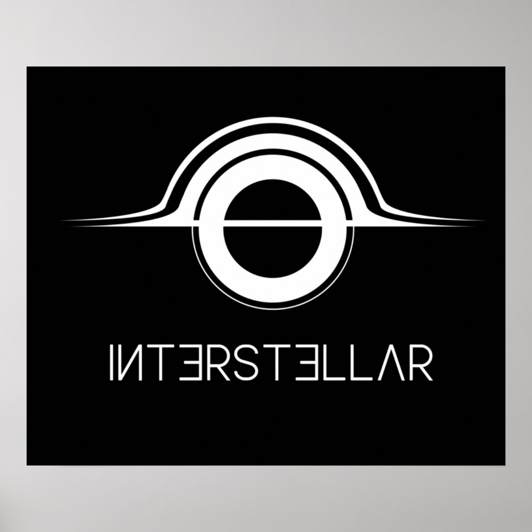 Interstellar Gargantua logo white Poster | Zazzle