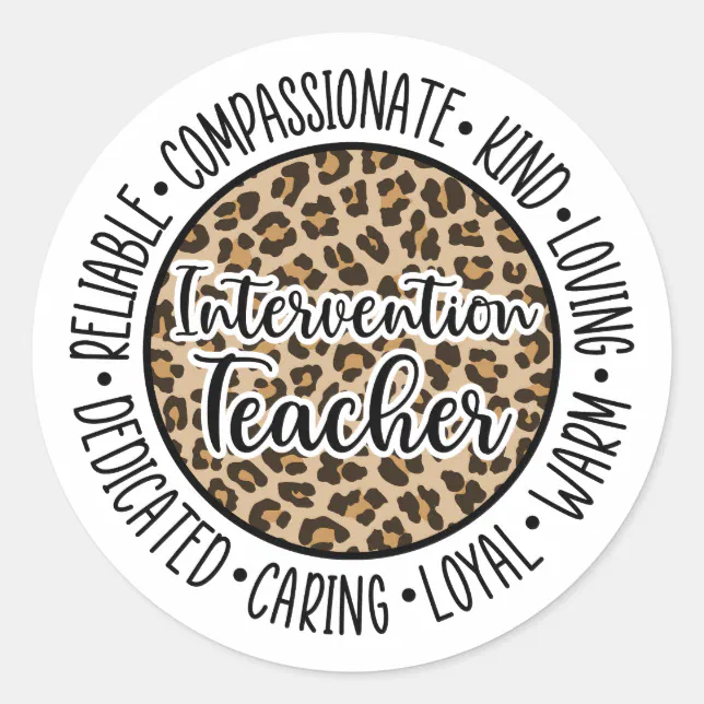 Intervention Teacher Early Intervention Specialist Classic Round ...