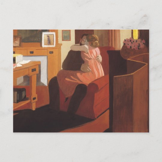 Intimacy Couple in an Interior with a Postcard | Zazzle.com