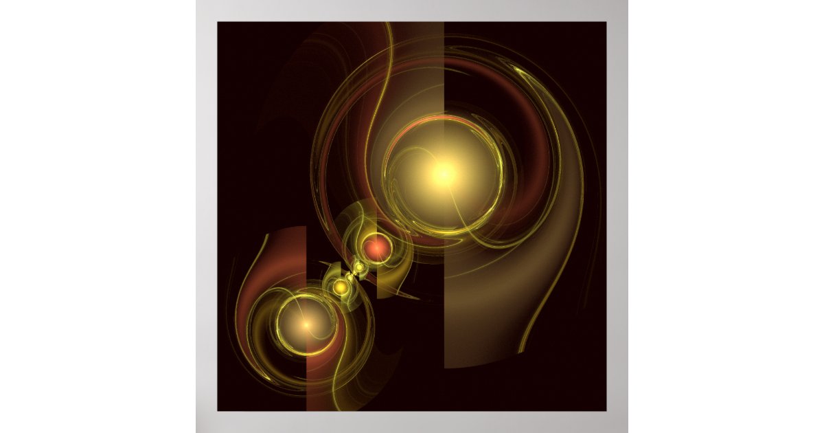 Intimate Connection Abstract Art Poster | Zazzle.com