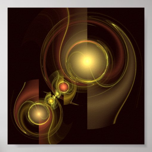 Intimate Connection Abstract Art Poster | Zazzle