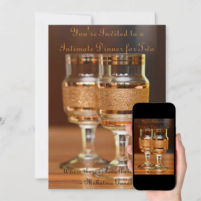 Intimate Dinner for Two Invitation | Zazzle