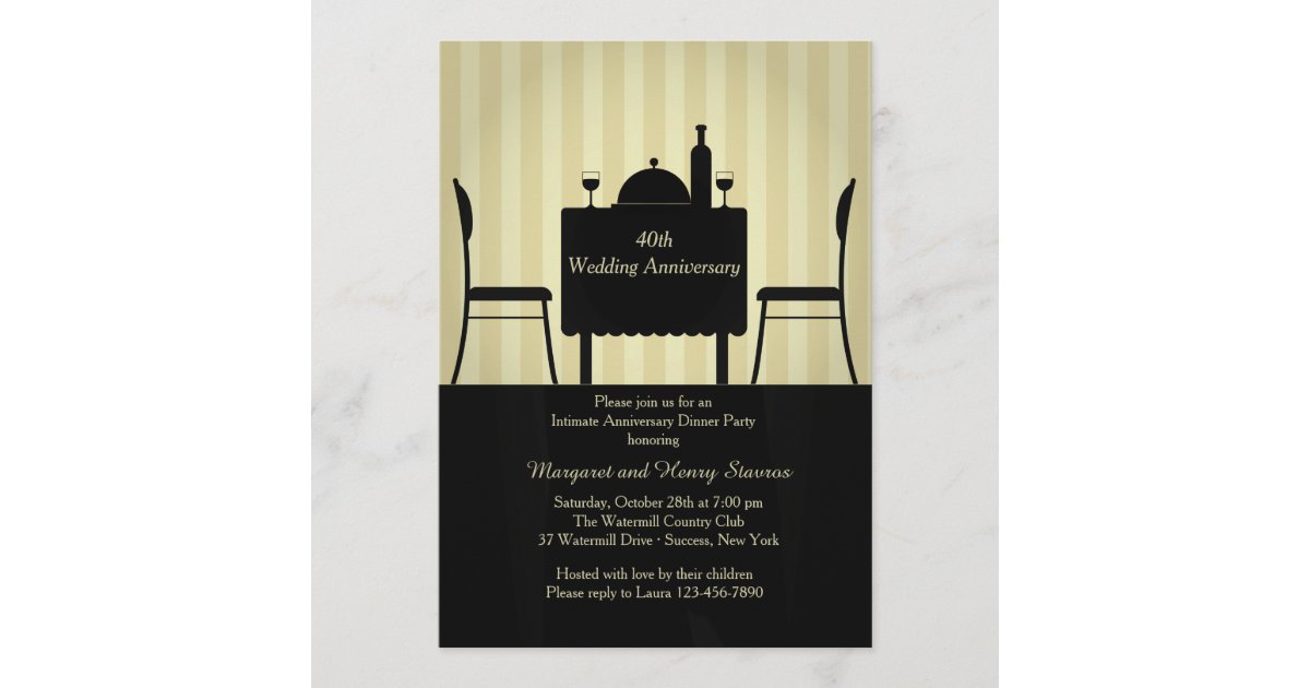 Intimate Setting Invitation | Zazzle.com