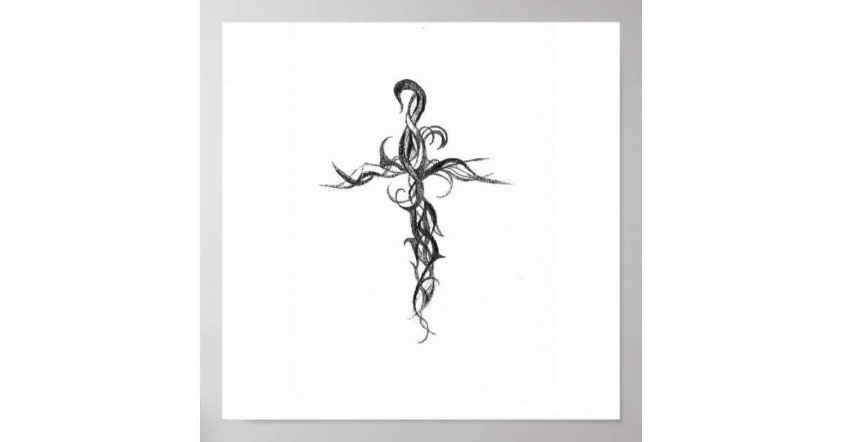 Intricate Cross Print | Zazzle