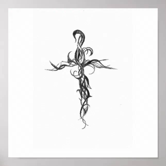 Intricate Cross Print | Zazzle