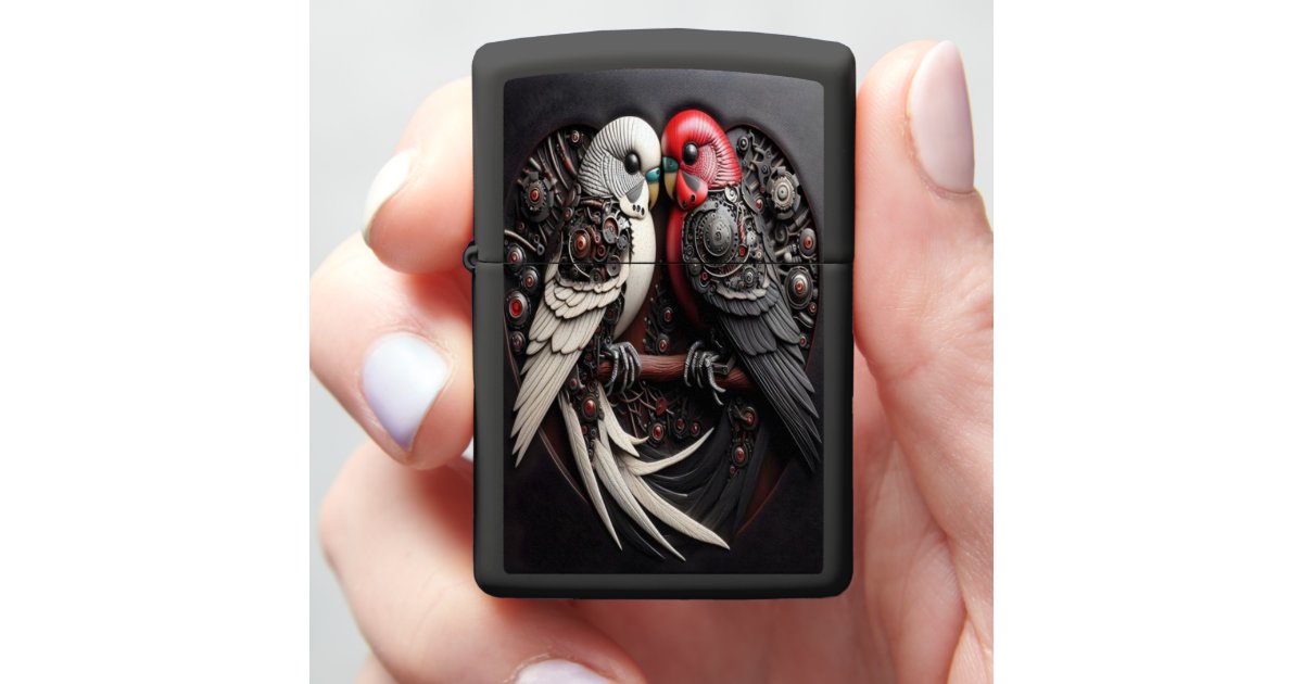 Intricate Mechanical Parrot Designs Zippo Lighter | Zazzle