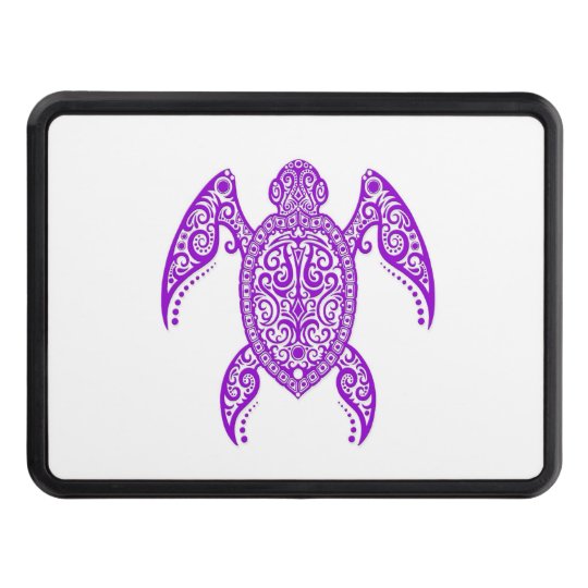 Intricate Purple Sea Turtle on White Trailer Hitch Cover | Zazzle.com
