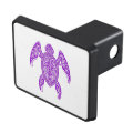 Intricate Purple Sea Turtle on White Trailer Hitch Cover | Zazzle