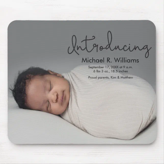 Introducing Baby Announcement Mouse Pad | Zazzle