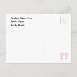 Introducing New Baby Girl Announcement Postcard | Zazzle