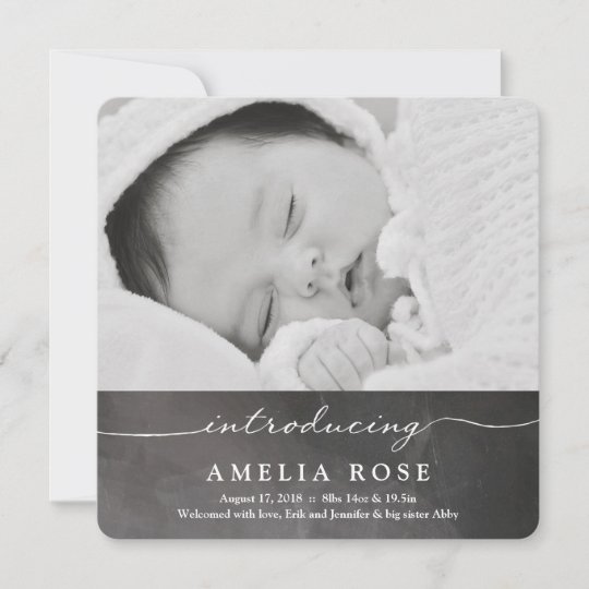 Introducing Newborn | Baby Announcement | Zazzle.com