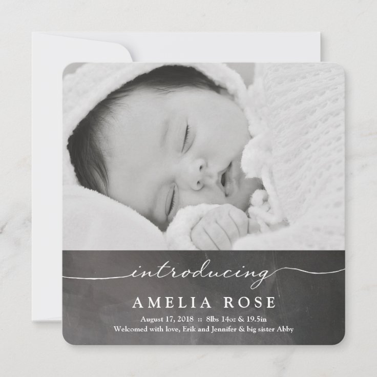 Introducing Newborn | Baby Announcement | Zazzle
