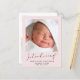 Introducing Photos Pink Baby Girl Birth Announcement Postcard | Zazzle