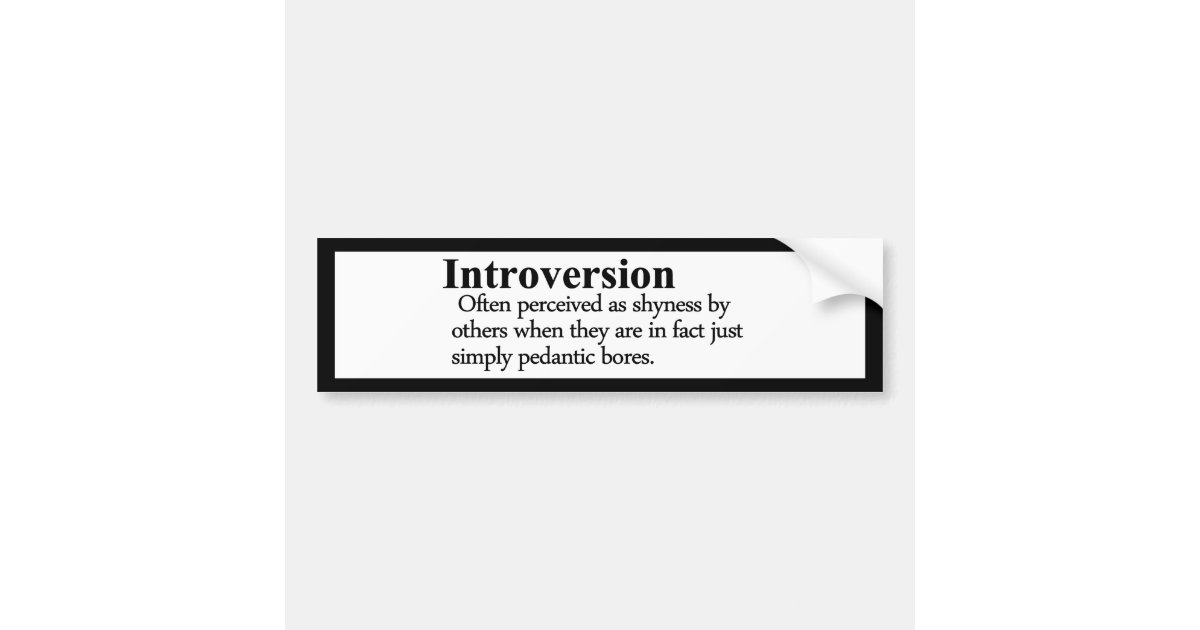 Introversion Definition 2020 Version Bumper Sticker | Zazzle