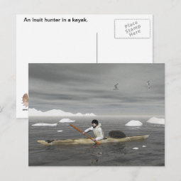 Inuit Kayak Postcard | Zazzle