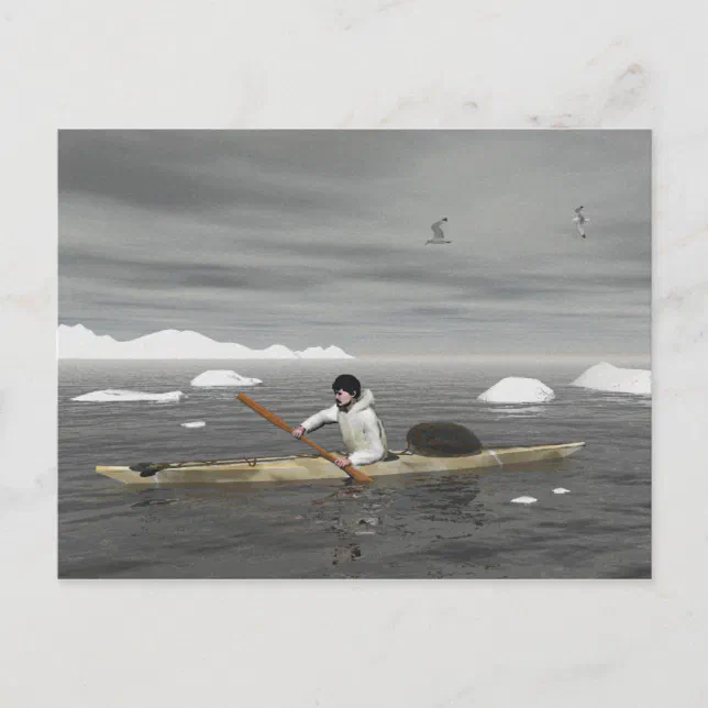 Inuit Kayak Postcard | Zazzle