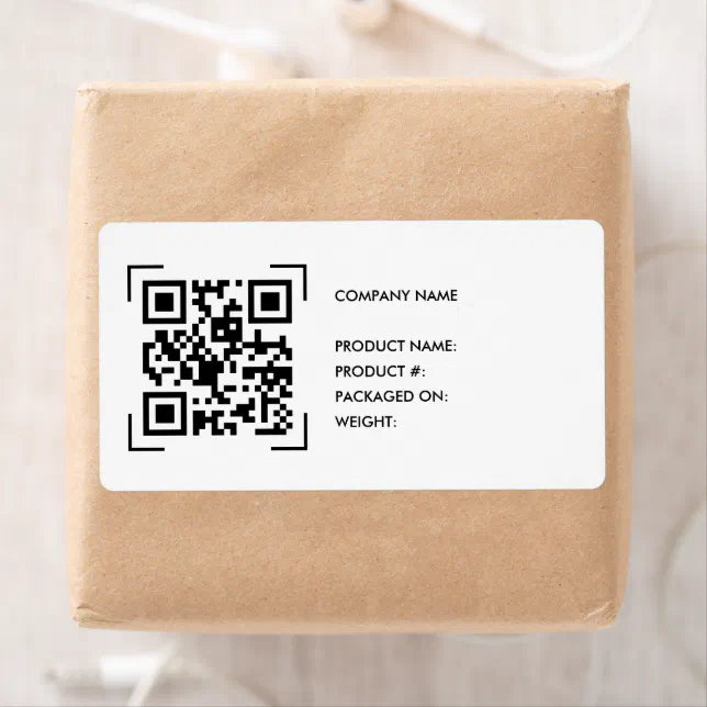Inventory QR Code Scan | Business Logo Label | Zazzle