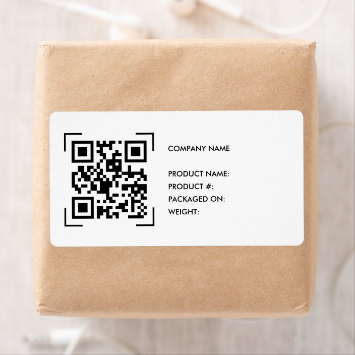 Inventory QR Code Scan | Business Logo Label | Zazzle.com