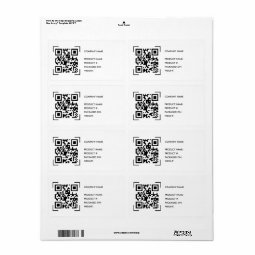 Inventory QR Code Scan | Business Logo Label | Zazzle