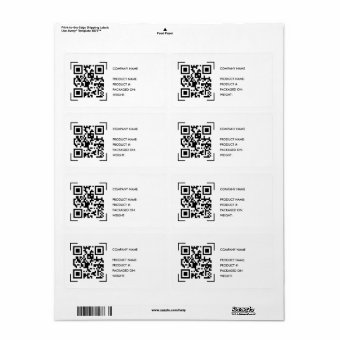 Inventory QR Code Scan | Business Logo Label | Zazzle